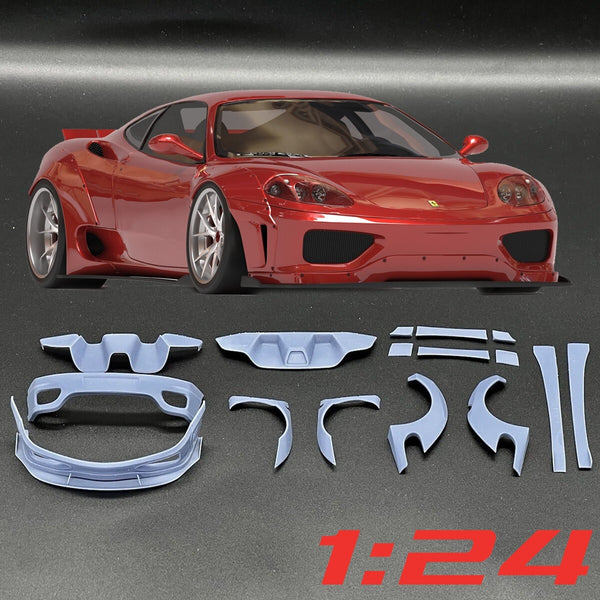 1:24 Ferrari 360 LB Style Widebody Kit Trankit For F360 Tamiya Revell ...