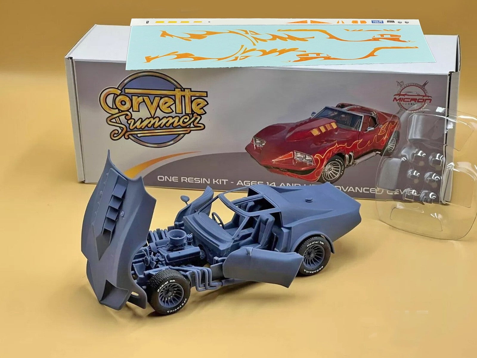 1:25 Corvette Summer Movie Car Model Kit – MicronModeling