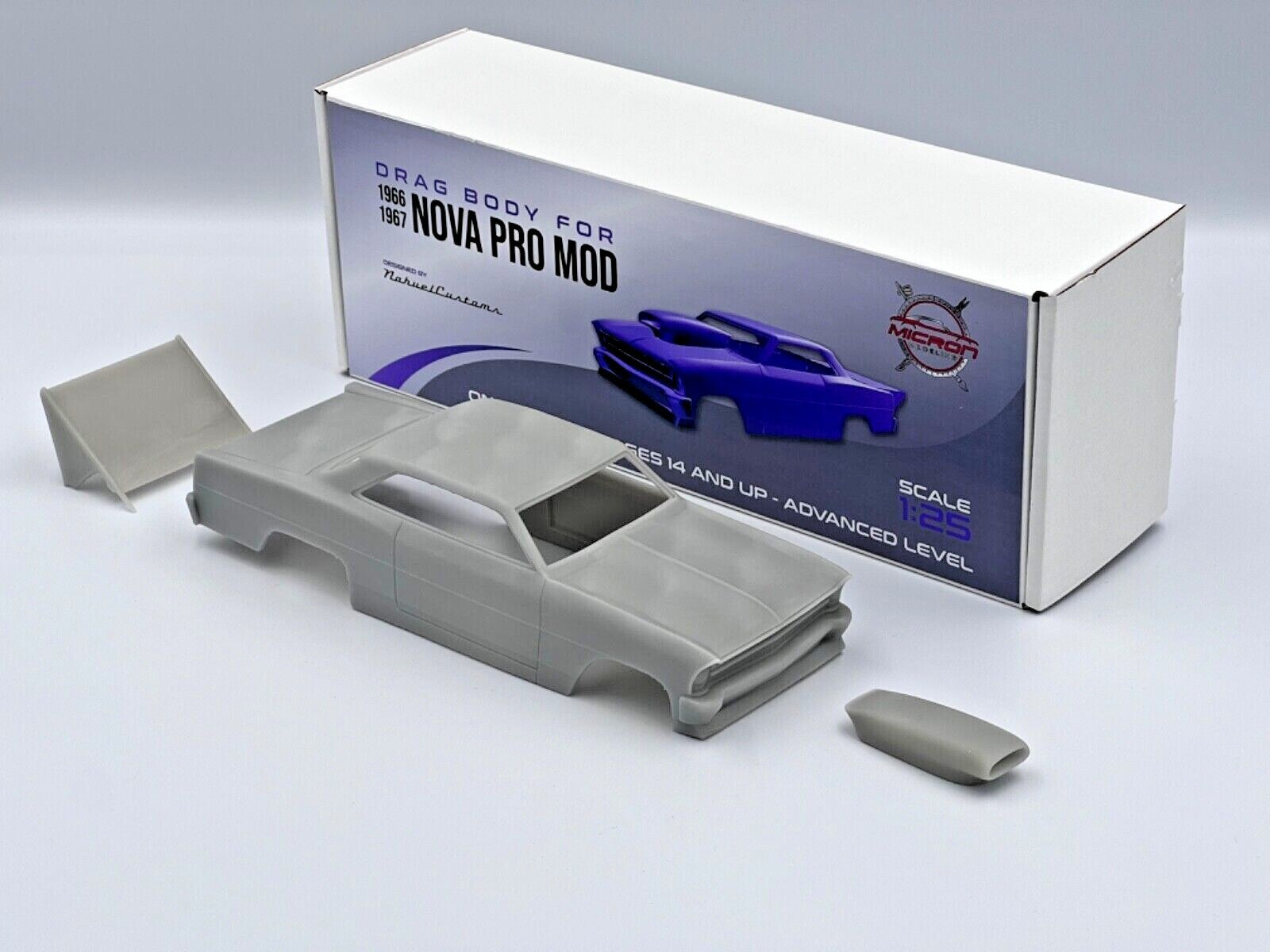 Chevy Nova Pro Mod 1966 Drag Dragster Body Scales 1/25 and 1/16 ...